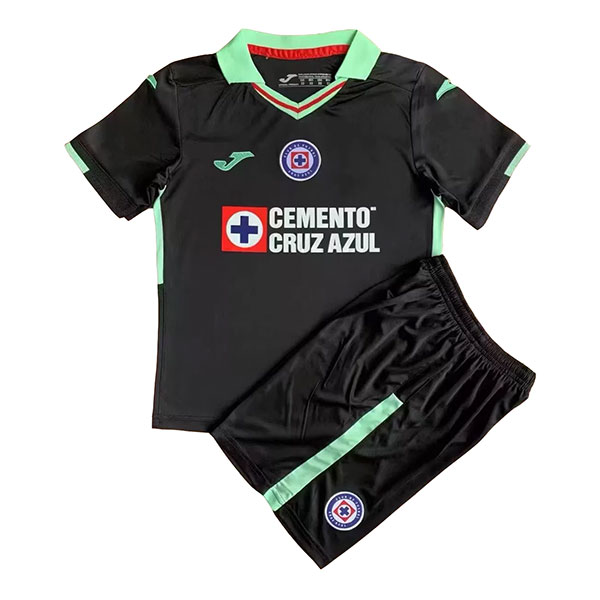 Kids 2022-2023 Cruz Azul Goalkeeper Black Soccer Kit - Love Soccer Jerseys
